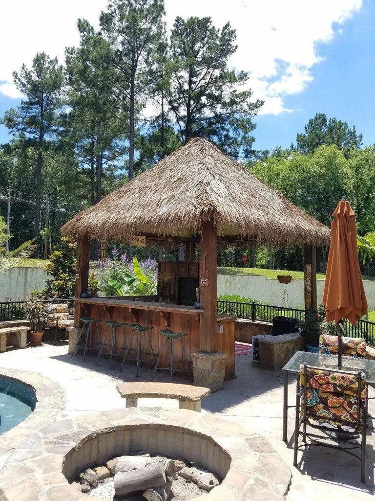 C7 Synthetic Artificial Thatch Panel 38"Lx24"H Class A – Sunset Bamboo